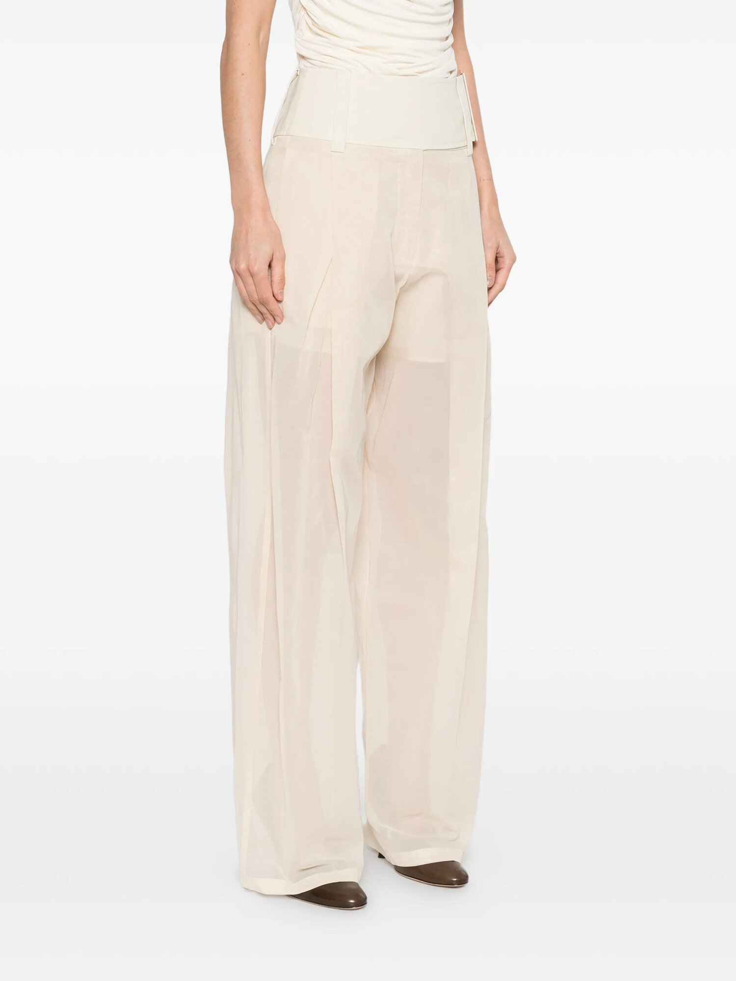 Брюки SPORTMAX Pleated high-waisted trousers, размер 38 — фото 1