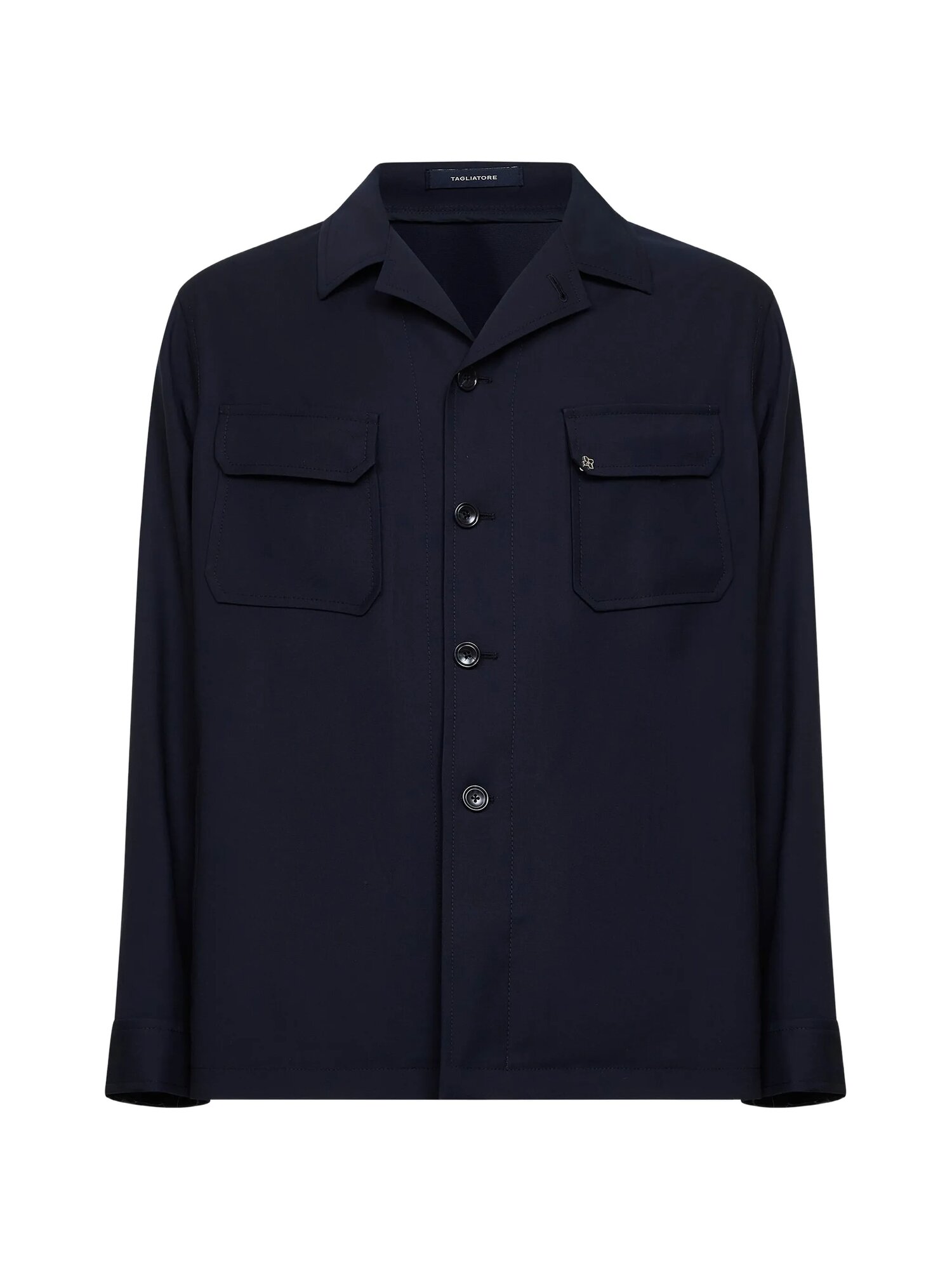 Рубашка Button logo wool shirt