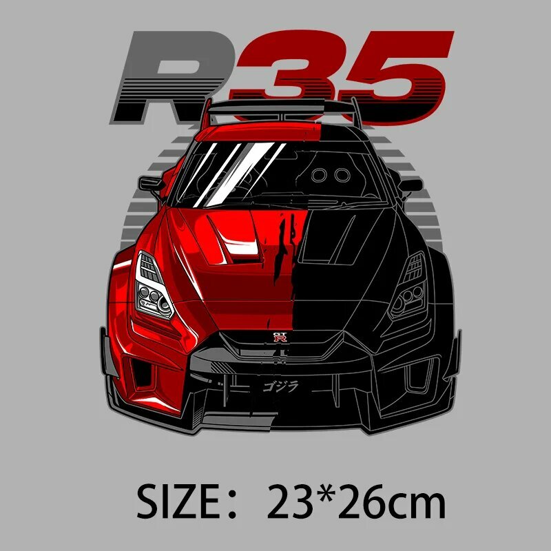 Наклейка на авто R35, цвет DT437-(11), 23*26 см