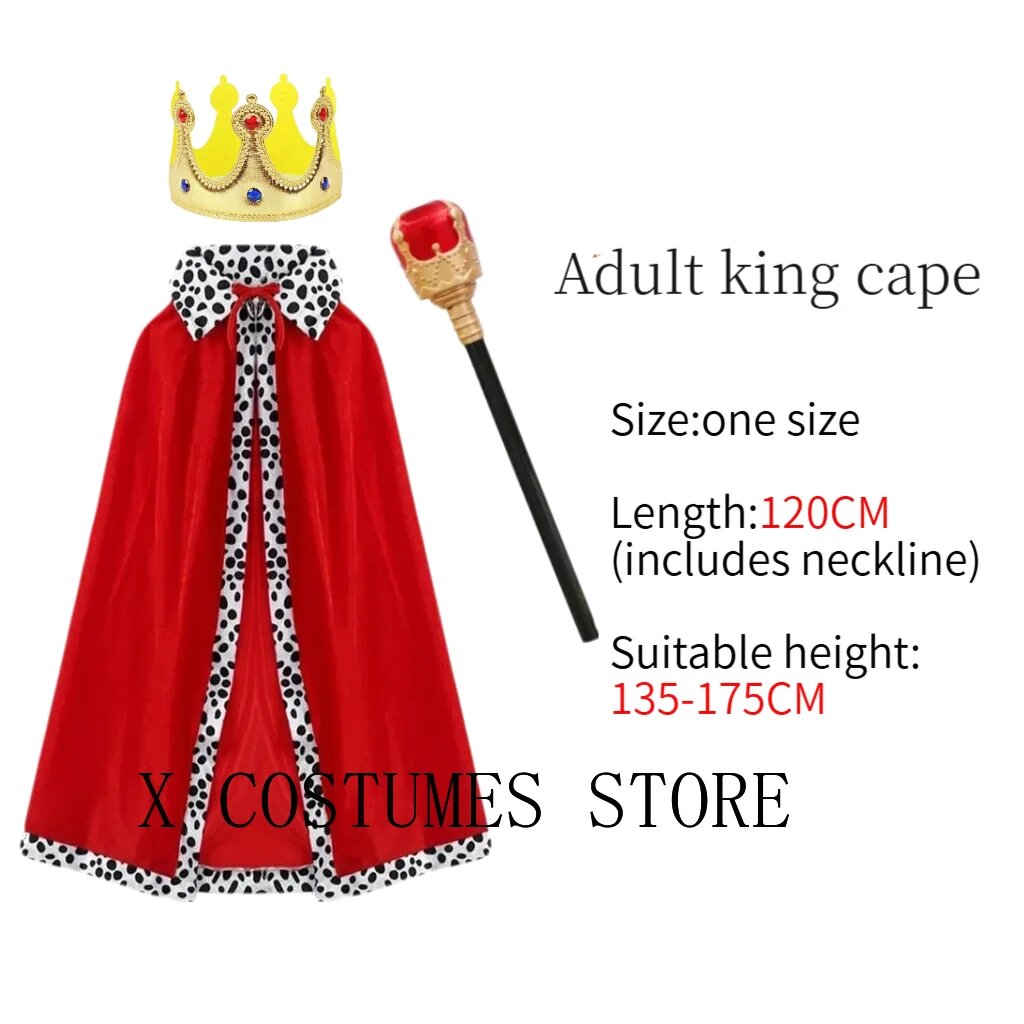 Костюм Принца Красный Плащ Полиэстер Adult 3Pieces Set