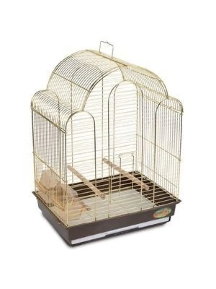 Большая золотая птичья клетка Даянг 420 х 300 х 560мм
