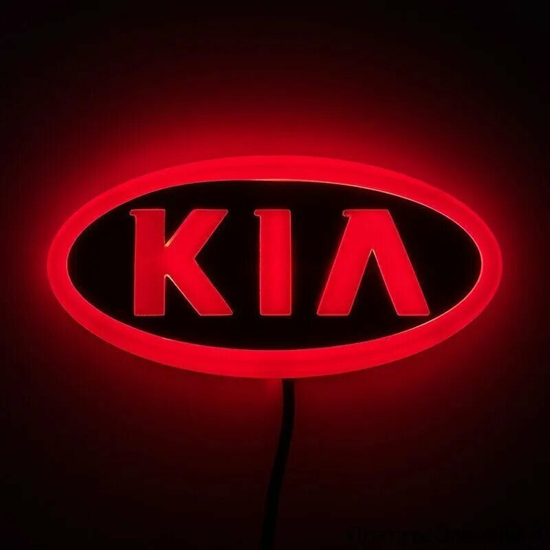 Шильдик эмблема Киа светящаяся 4D 12V для автомобилей Kia Хвост светодиодная подсветка эмблемы