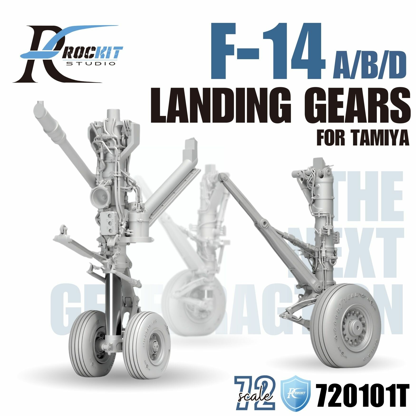 ROCKIT 720101T 1/72 F / 14 A / B / D Набор для 3D - печати шасси (для комплектов TAMIYA)
