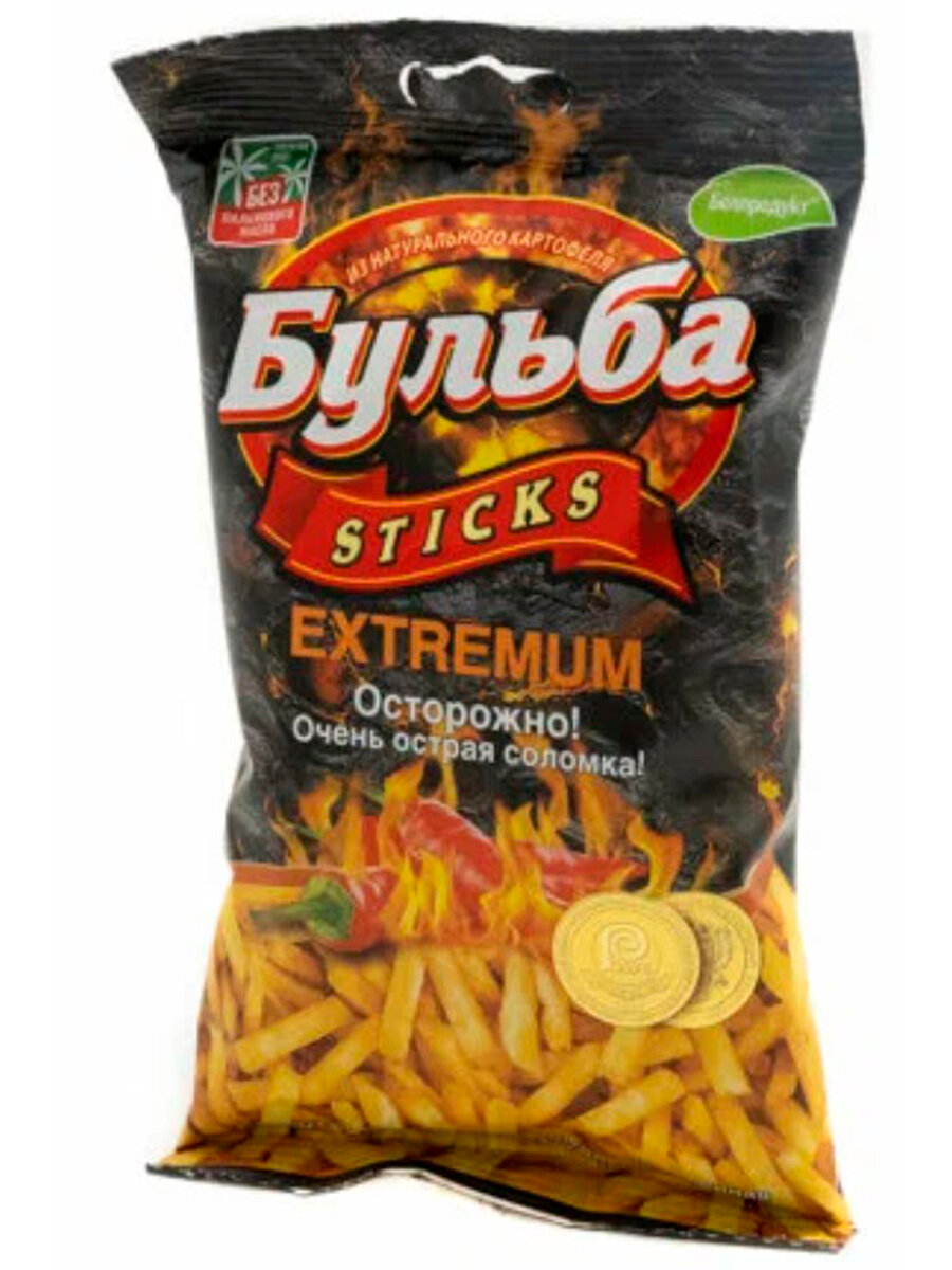 Соломка картофельная Бульба стикс Тайский перец 75г 4шт