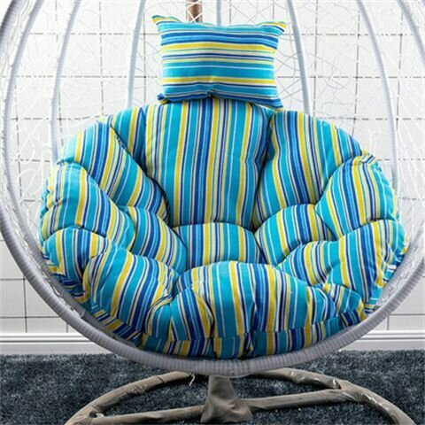 Подушка для подвесного кресла, подушка для одноместного подвесного стула, утолщенная подушка, подвесное кресло-гамак, съемная и моющаяся подушка для ротангового кресла.