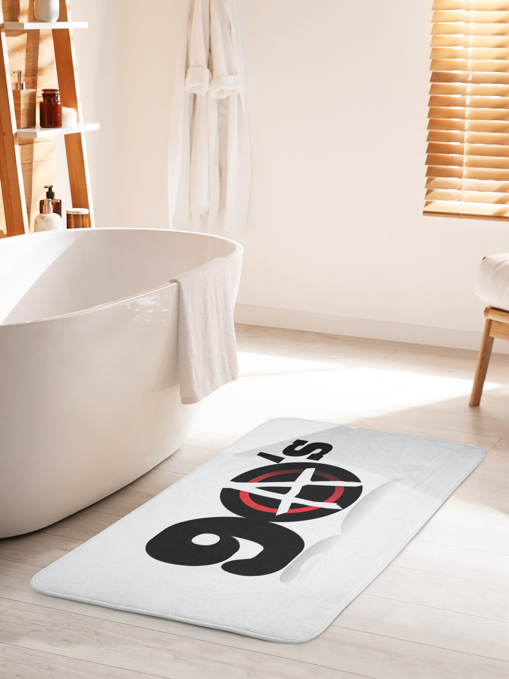 Коврик для ванной комнаты и туалета противоскользящий "Поколение 90-х" 60х100 см, JoyArty