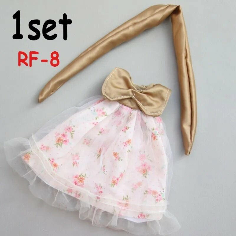 1 набор розовое платье и головный убор, подходящий для 6-точкового одевания куклы BJD30cm