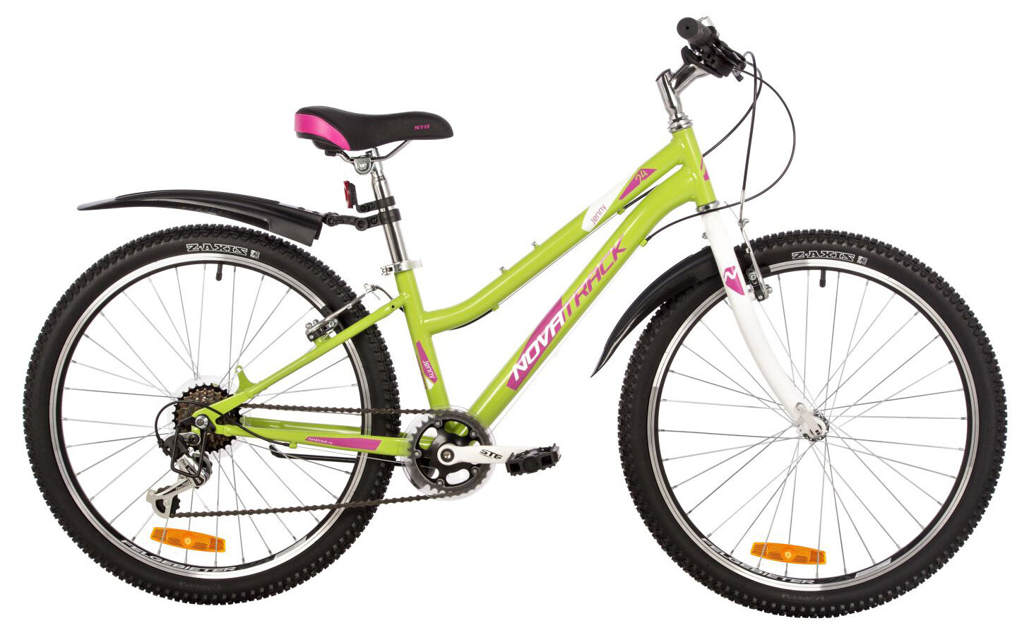 Подростковый велосипед Novatrack Jenny 24" (2026) 12" Салатовый (132-147 см)