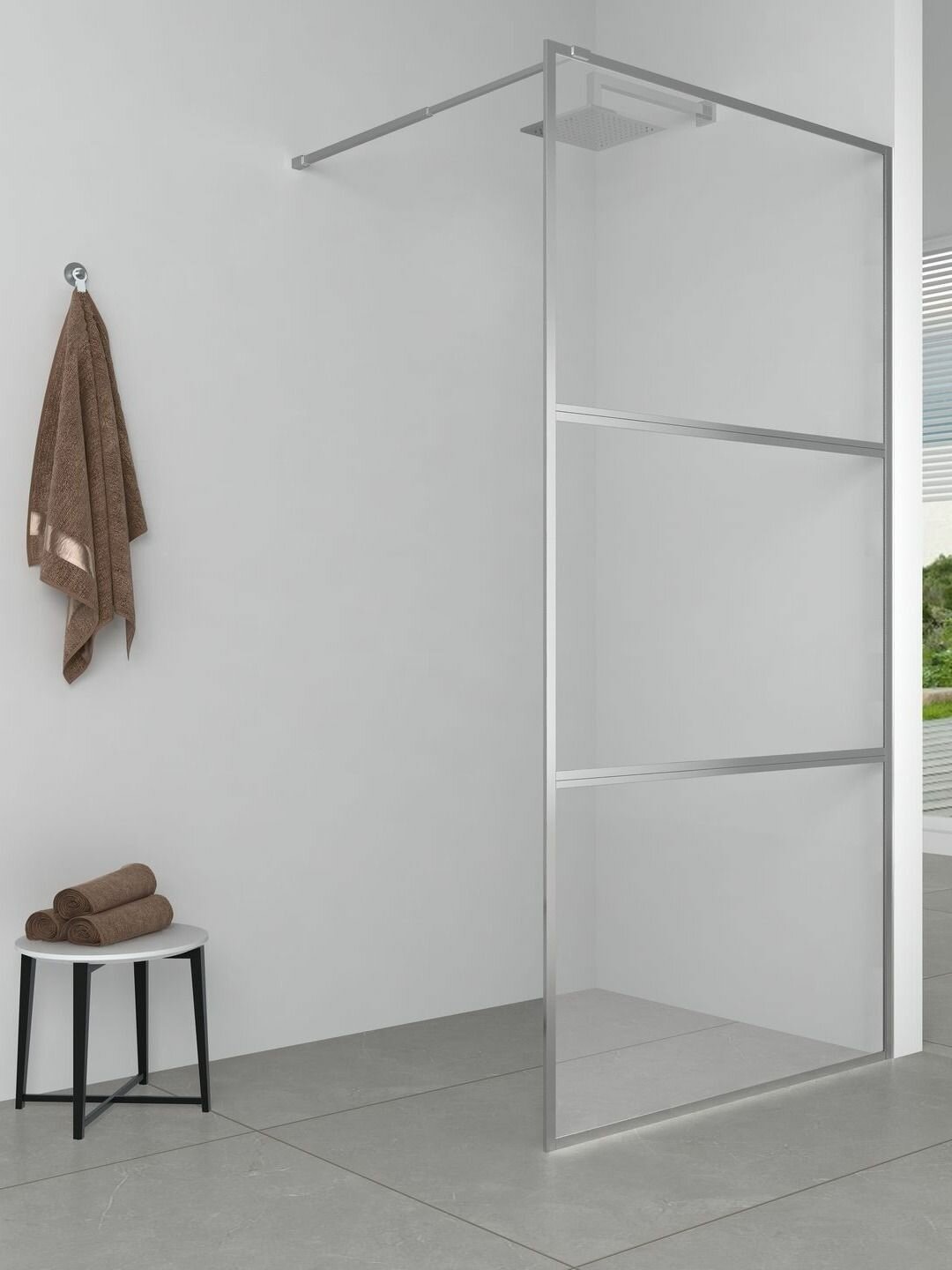 Душевая перегородка Aquanet 100см. Цвет - Хром SW-1000CT