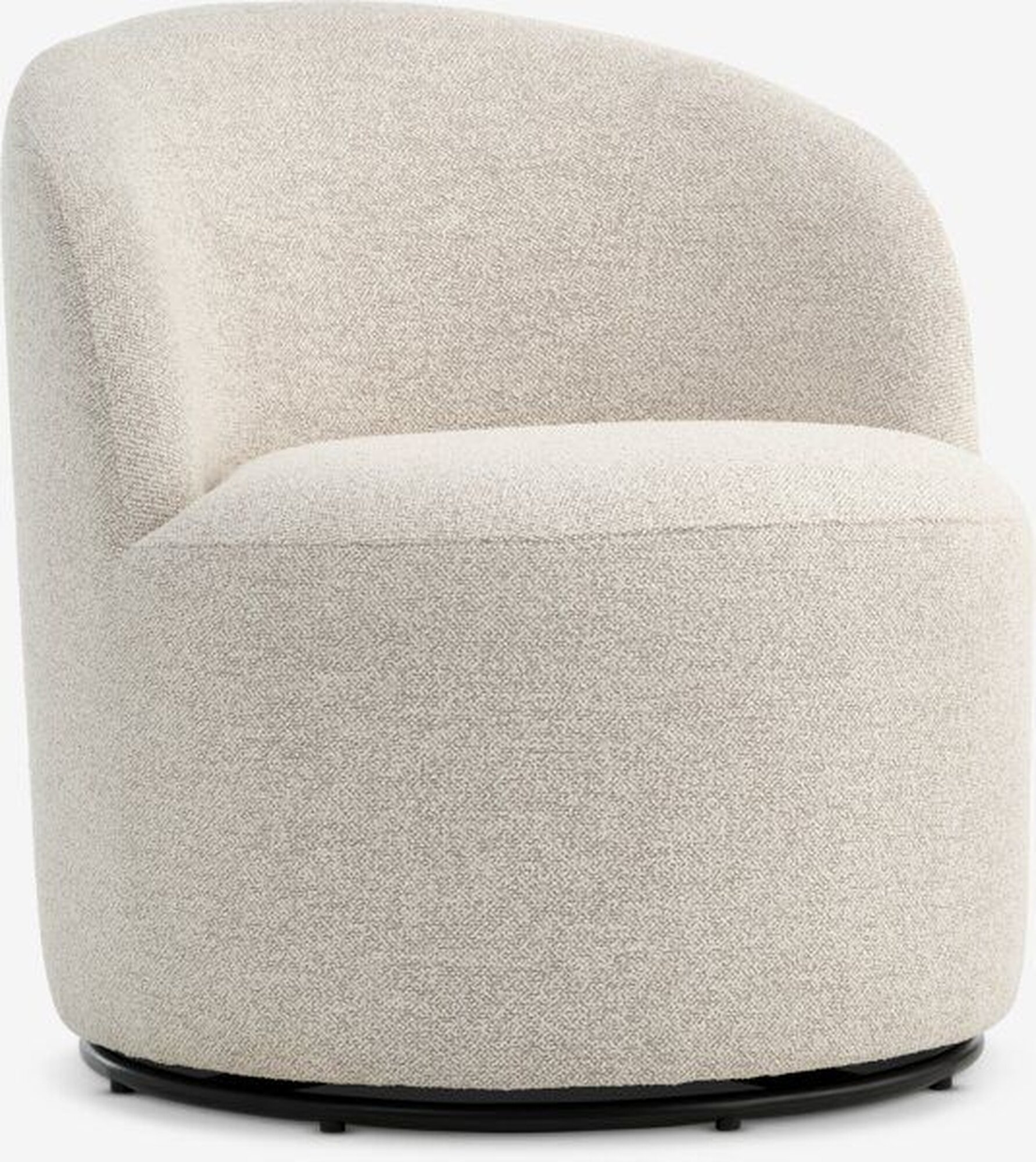 Кресло поворотное Jysk ANDRUP, цвет светло-бежевый Ш74 x В75 x Г73 см