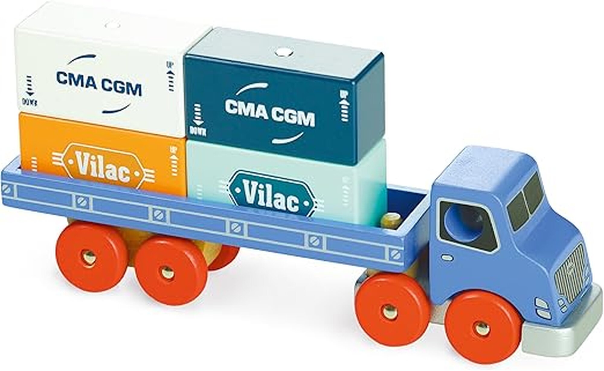 Деревянная игрушка Vilac - Грузовик с 4 деревянными контейнерами - Vilac2358