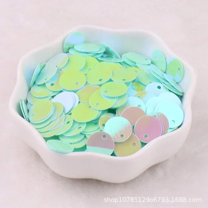 Пайетки лазерные 10 мм, цвет No. 9 Magic Mint, 10 г