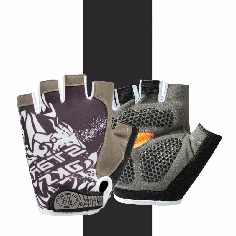 Велосипедные перчатки для женщин и мужчин с противоскользящей поглощающей подушечкой, Серый, L, Grey