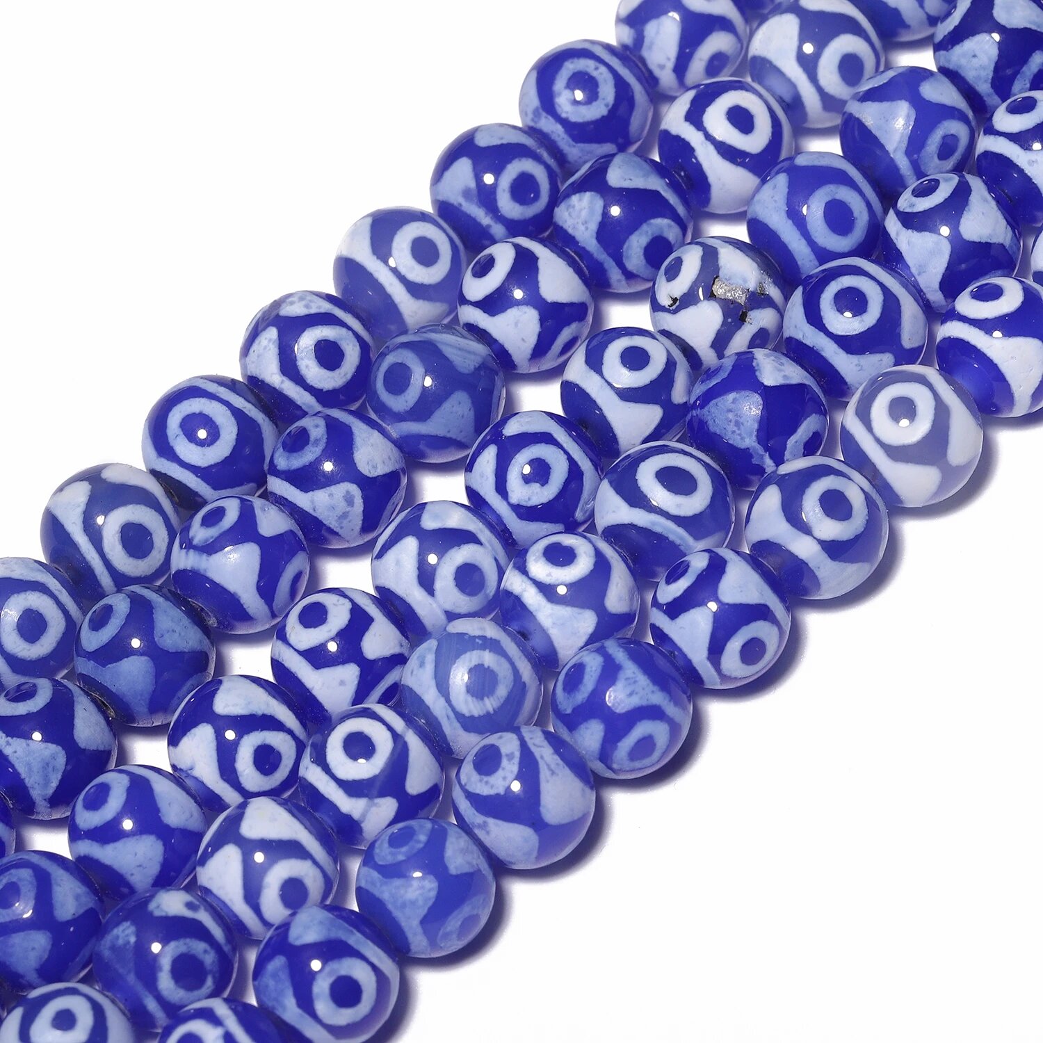 8-10 мм натуральный камень тибетские бусины Дзи мистические древние круглые свободные бусины для изготовления ювелирных изделий Diy браслеты ожерелье аксессуар