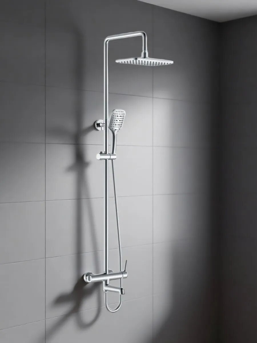 Душевая система из латуни с тропическим душем Vieir V103562 хром