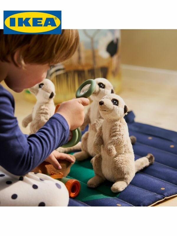 IKEA SANDLOPARE Плюшевая игрушка, шимпанзе/черный, 32 см