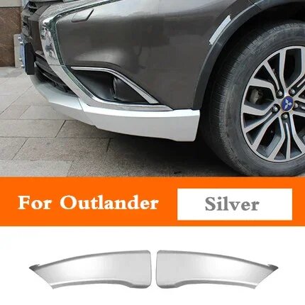Защита переднего бампера автомобиля, угловой внешний вид, рамка, внешнее украшение, Silver