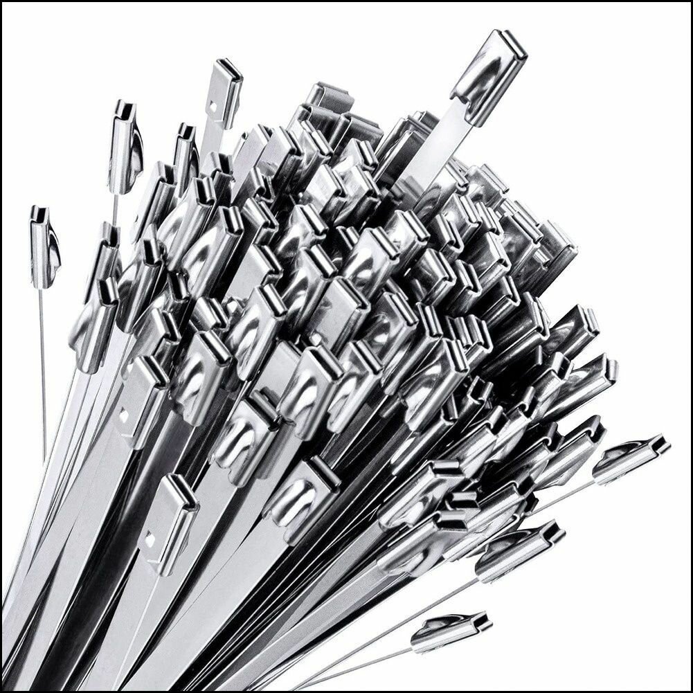 Lombard 100 шт. стяжек для ограждения из сетки-рабицы, для уличных садовых и фермерских клеток для домашних животных