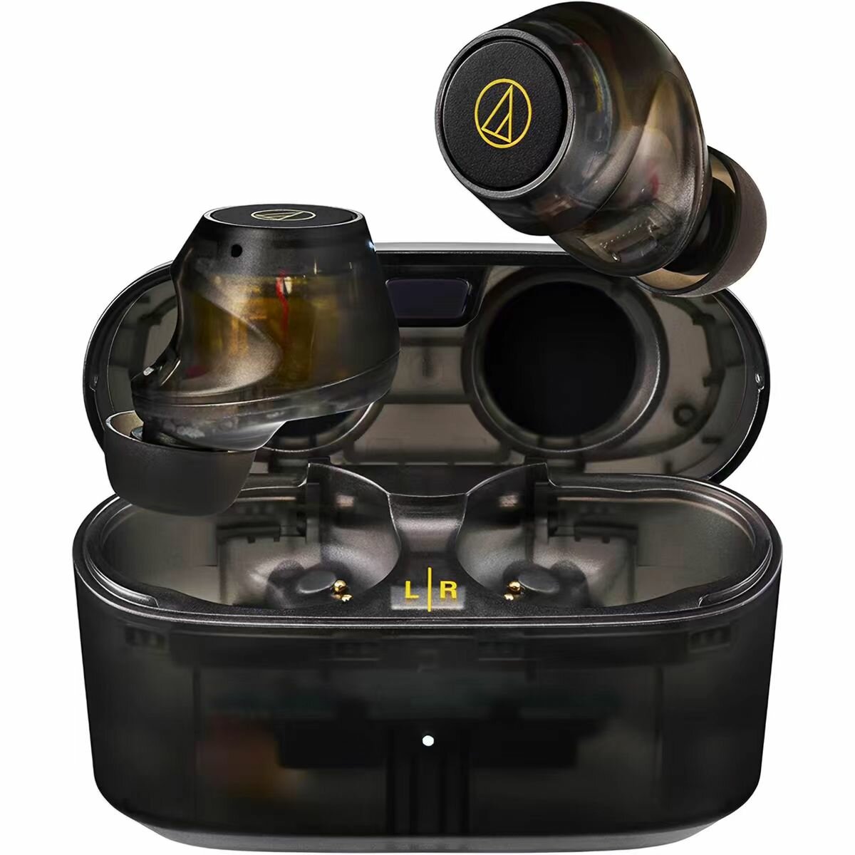 Беспроводные наушники Audio-technica ATH-CKS30TW+, прозрачно-черный(ATH-CKS30TW+ TBK)