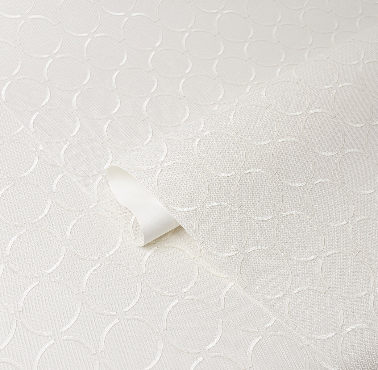 Обои виниловые молочно-бежевые на флизелине VICTORIA STENOVA, коллекция CONNECT / СОЮЗ, размер 1.06*10.05 м, повтор рисунка 64см, артикул 585261