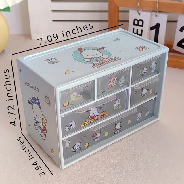 Ящик MINISO Sanrio, для хранения, пластик, оригинальный дизайн