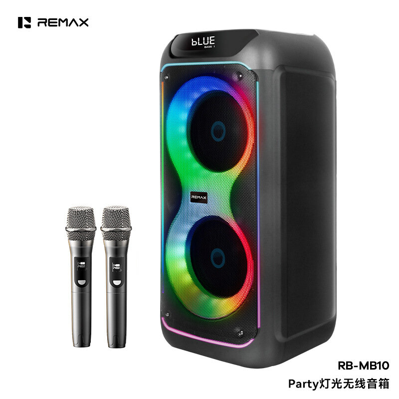 Беспроводная Bluetooth-колонка REMAX Party Lighting с пультом дистанционного управления, сверхдолгим временем автономной работы и мощными басами — бестселлер в международных продажах.
