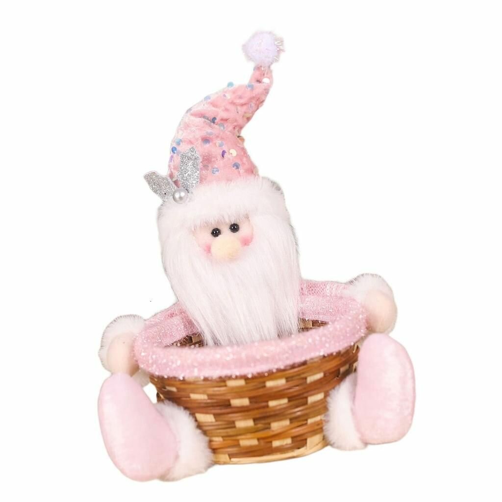 Корзины из бамбука с пайетками для сладостей, - Санта - Клаус