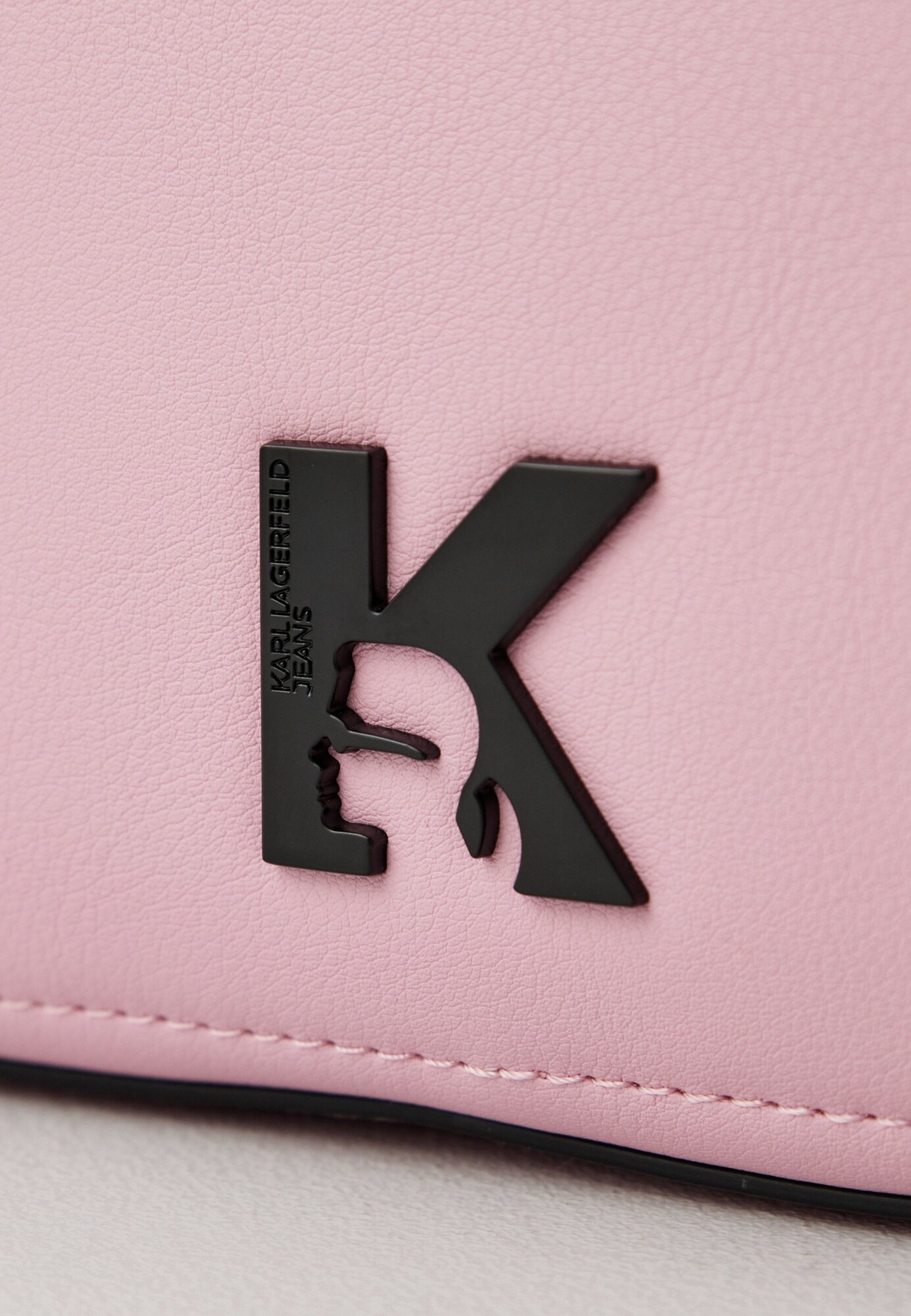Сумка кросс-боди KARL LAGERFELD JEANS, фактура гладкая, розовый — фото 1