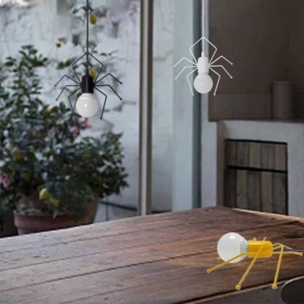 Ronaldo lighting Люстра-паук для детской, E27, 7 Вт, горчичный цвет, регулируемая высота — фото 1