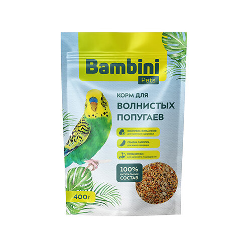 Корм Бамбини Петс для волнистых попугайчиков 400 г