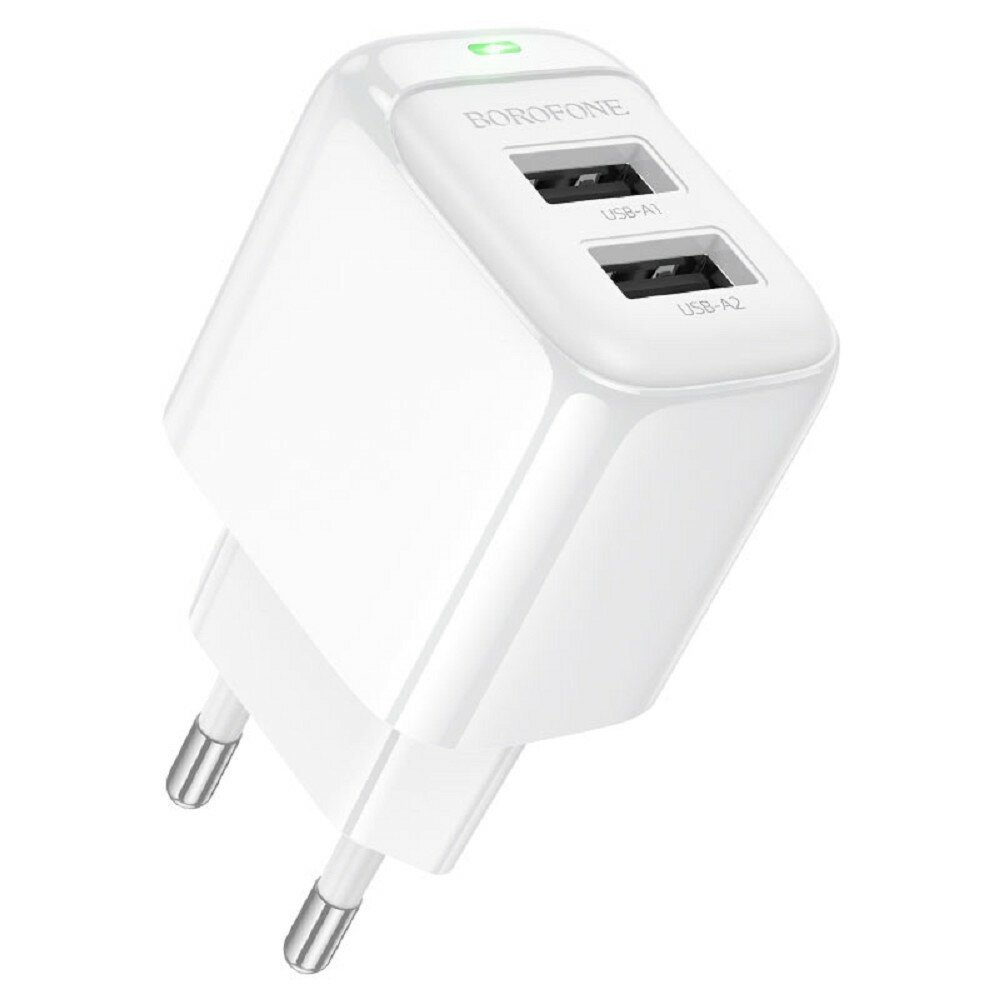 Аксессуар BOROFONE BAS41A Сетевое ЗУ 2 USB Выход: 12W White
