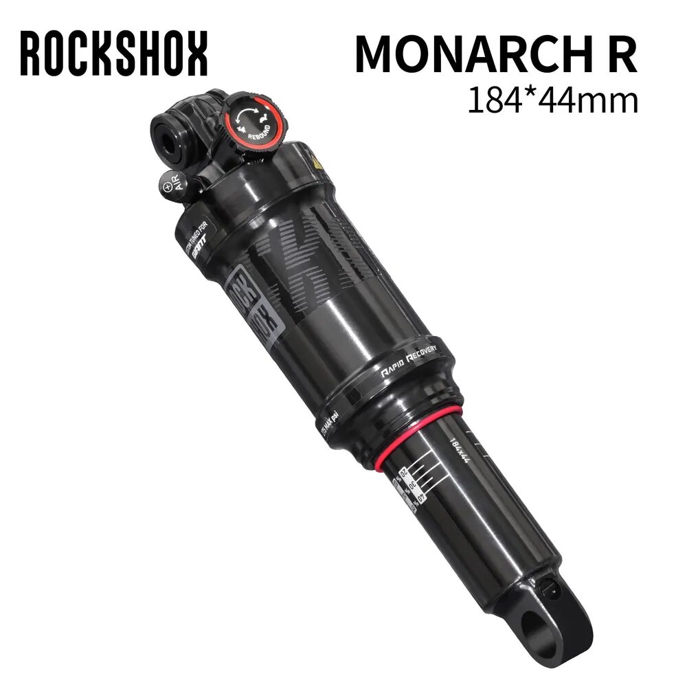 ROCKSHOX MONARCH R, амортизатор для горного велосипеда, 184X44MM, регулировка демпфирования, амортизация давлением воздуха,
