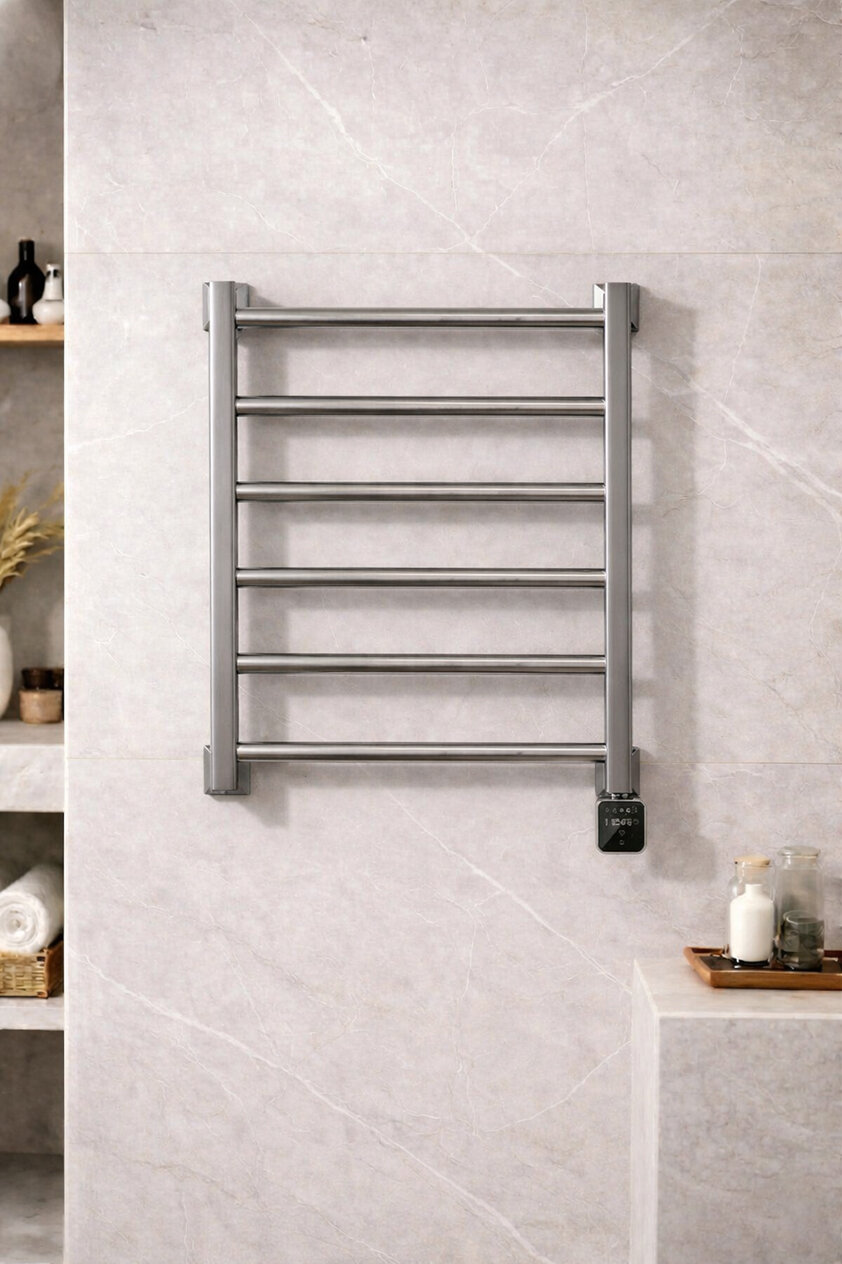 SATURN Электрический полотенцесушитель 60x40 см Хром
