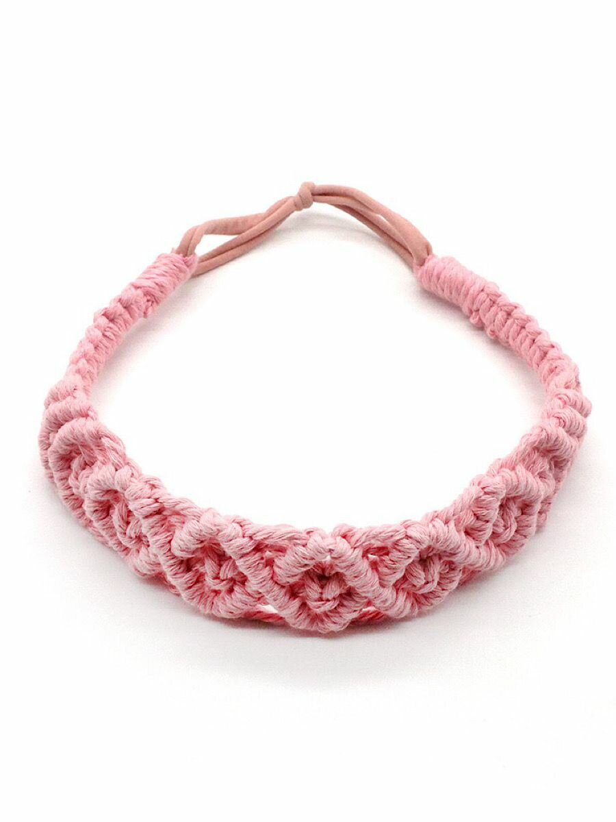 Плетеная повязка на голову ручной работы в стиле бохо, повседневные спортивные аксессуары для волос-15x4cm-1шт