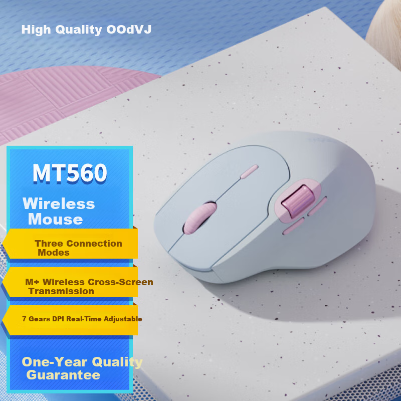 Rapoo MT560 Многорежимная беспроводная/Bluetooth/проводная офисная мышь для средних рук Эргономичный дизайн супердолгий