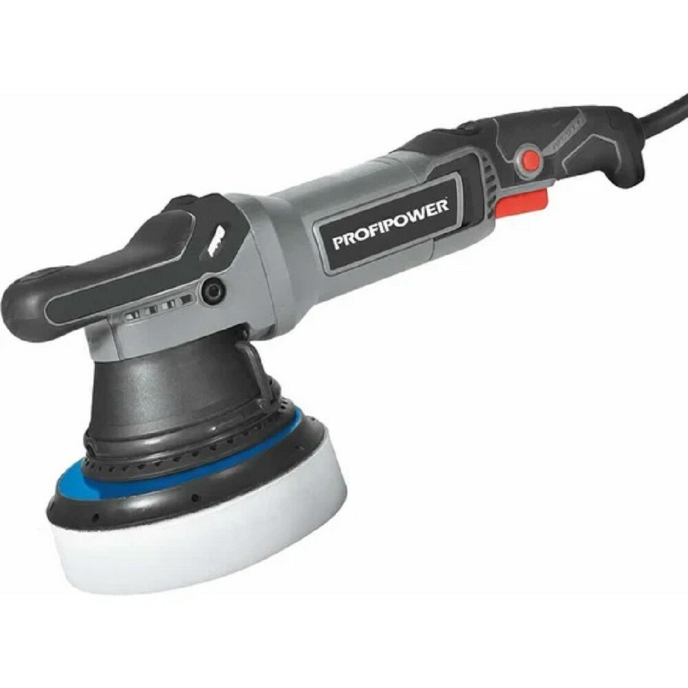 PROFIPOWER Полировальная сетевая машинка вращательно-орбитальная УПМ-150 150мм,1200Вт,1600-4500 об мин, 21мм амплитуда, кабель 5м E0308