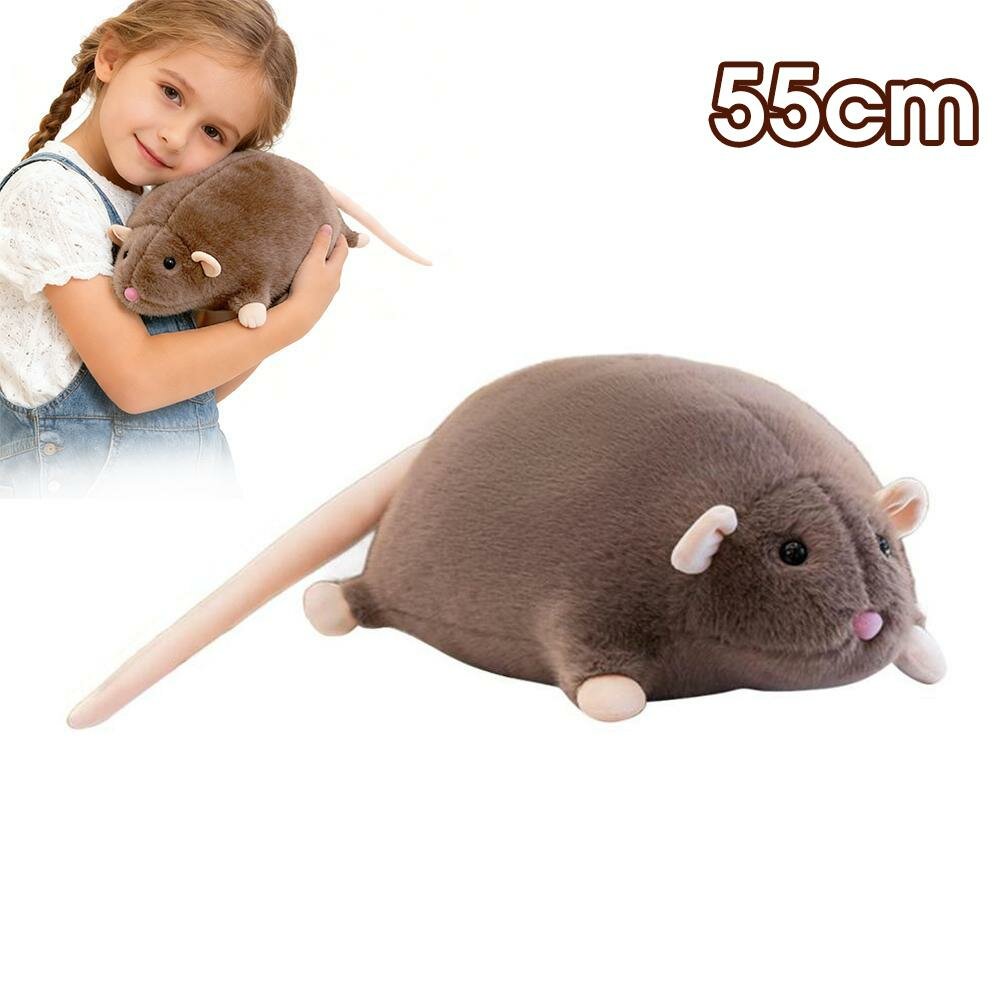 Кукла крысы с цветочной веткой,30 см