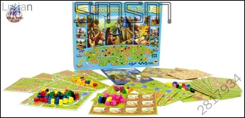 Настольная игра Каркассон Big Box для всей семьи с дополнениями. Развивающая игра — фото 1