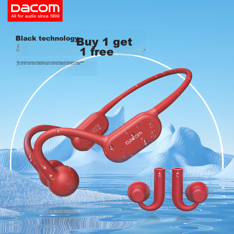 Dacom G100 полупрозрачные костные наушники Bluetooth беспроводные спортивные наушники-браслеты с шумоподавлением для