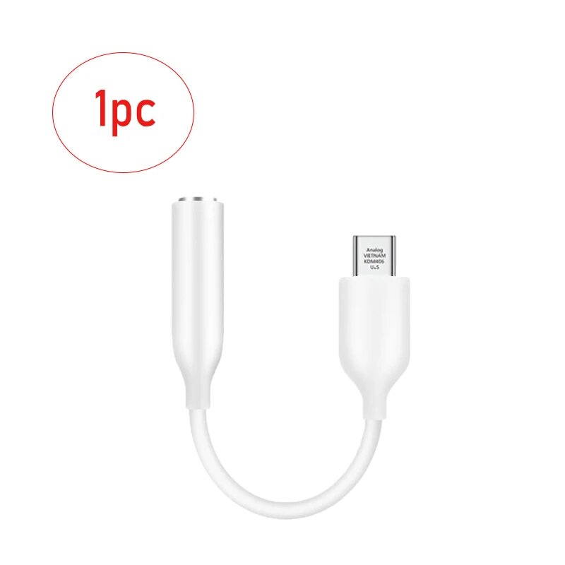 Адаптер USB Type-C 3.5 мм для наушников, белый