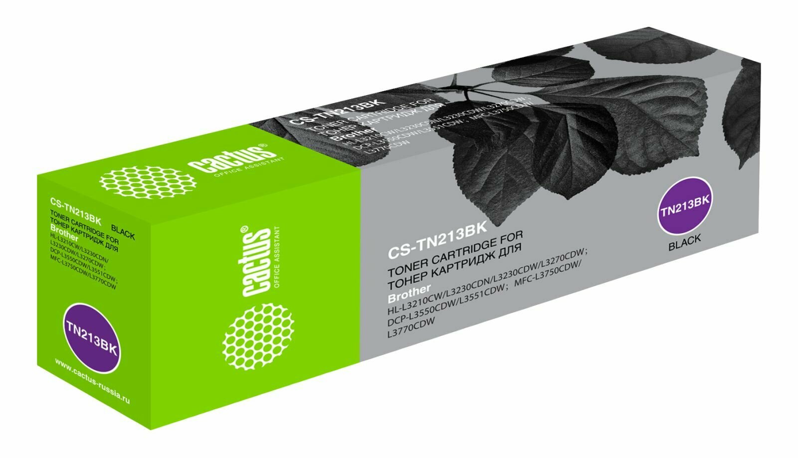 Картридж лазерный CACTUS TN-213B черный, 1400 страниц, для Brother HL 3230 DCP3550 MFC3770 (CS-TN213BK)