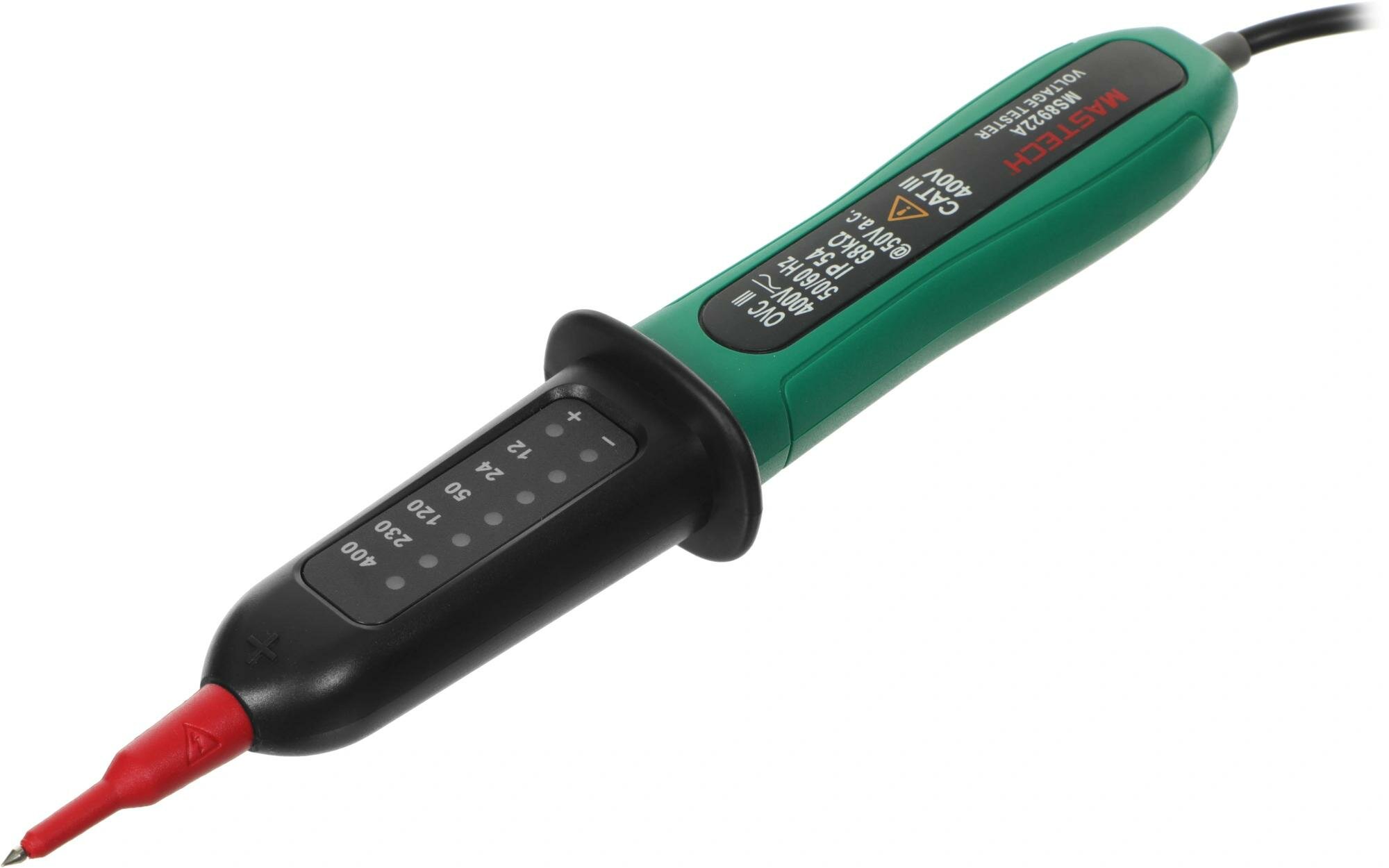 Детектор напряжения MASTECH MS8922A, напряжение макс. 400 В, степень защиты IP54 (13-1204)