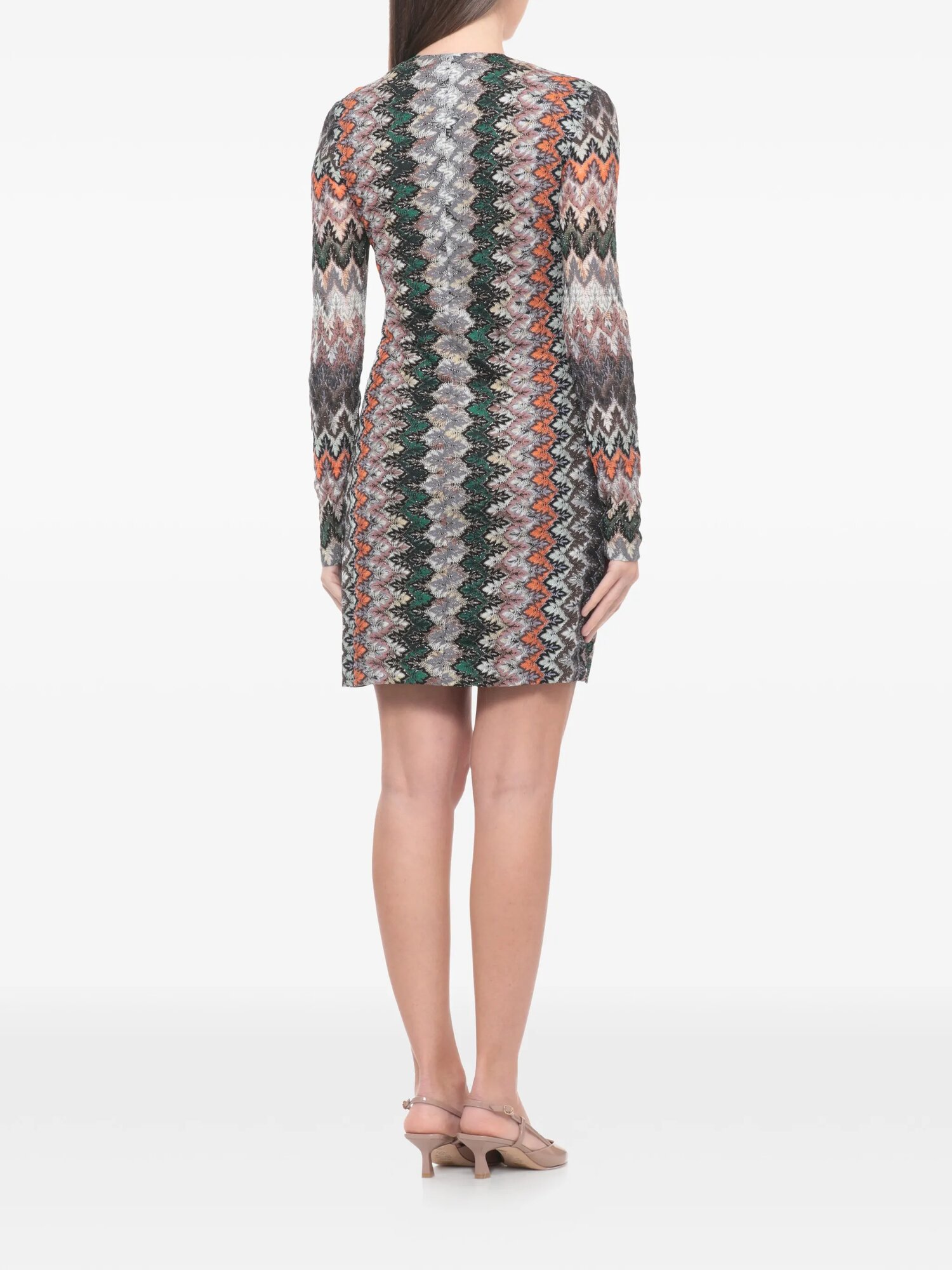 Платье Missoni V-neck patterned dress, размер 40, синий — фото 1