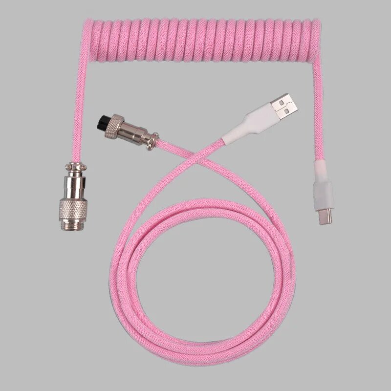Авиатор кабель USB Type-C для клавиатуры Pink