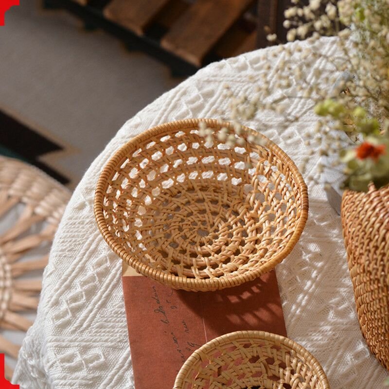 Корзина для печенья, фруктовая ваза для кухонной стойки, корзины для хлеба, сервировочные плетеные хранилища, 14,5 см