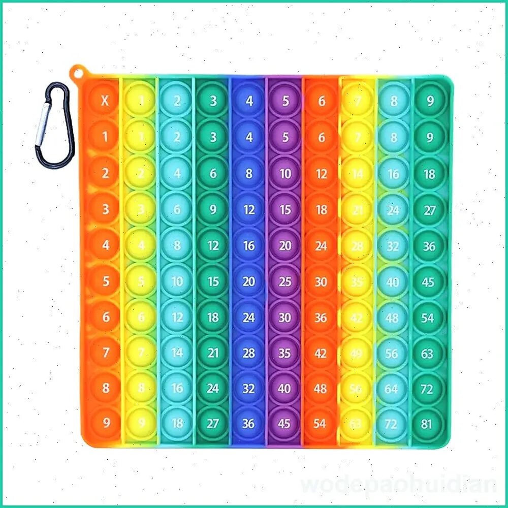 Игра для обучения умножению Popp It 1-100 Математическая игрушка ABS пластик