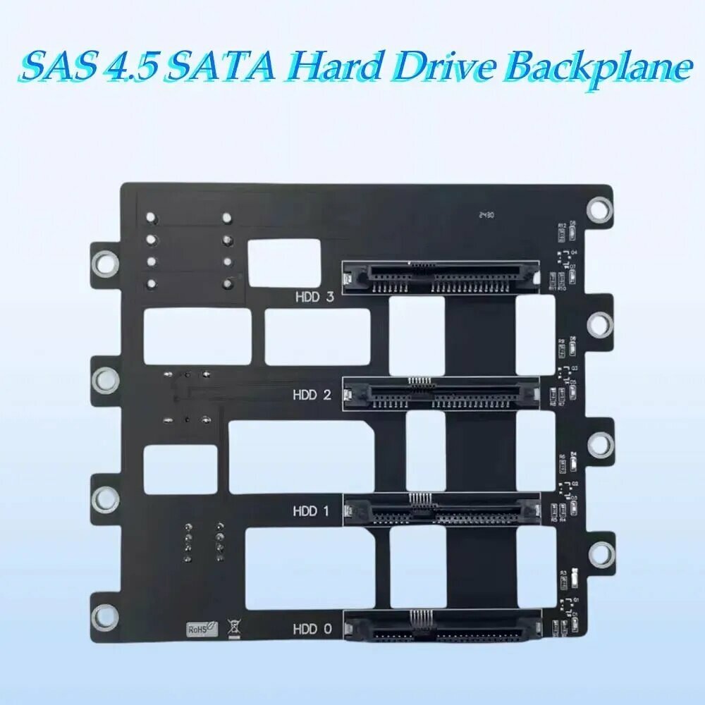 ADT-Link SASSATA Жесткий диск Backplane NAS Расширительная плата сервера хранения Тантальный конденсатор SFF8643 Интерфейс 4 слота для диска