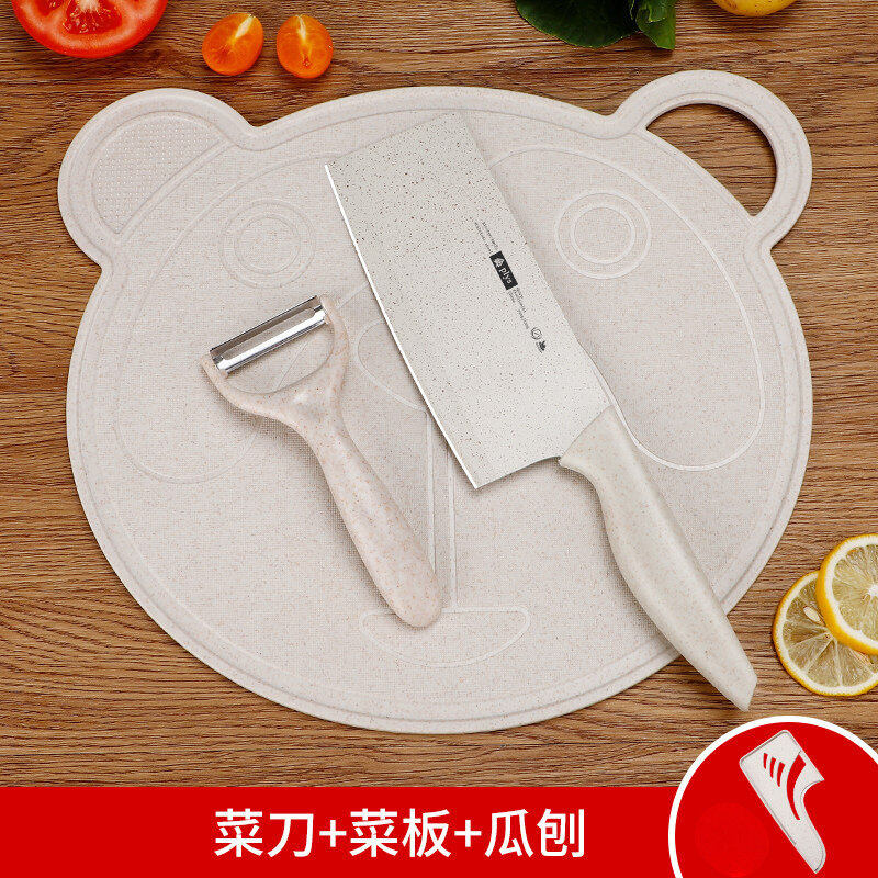 Нож Yabai + панда-доска + овощерезка - инструменты 60° для детского питания