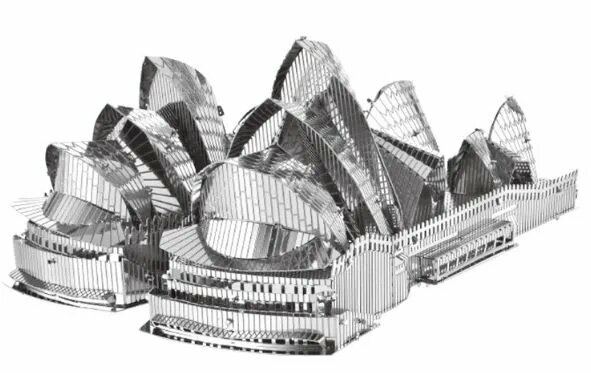 3D стереоскопическая головоломка из нержавеющей стали Творческая модель DIY Сиднейский оперный театр