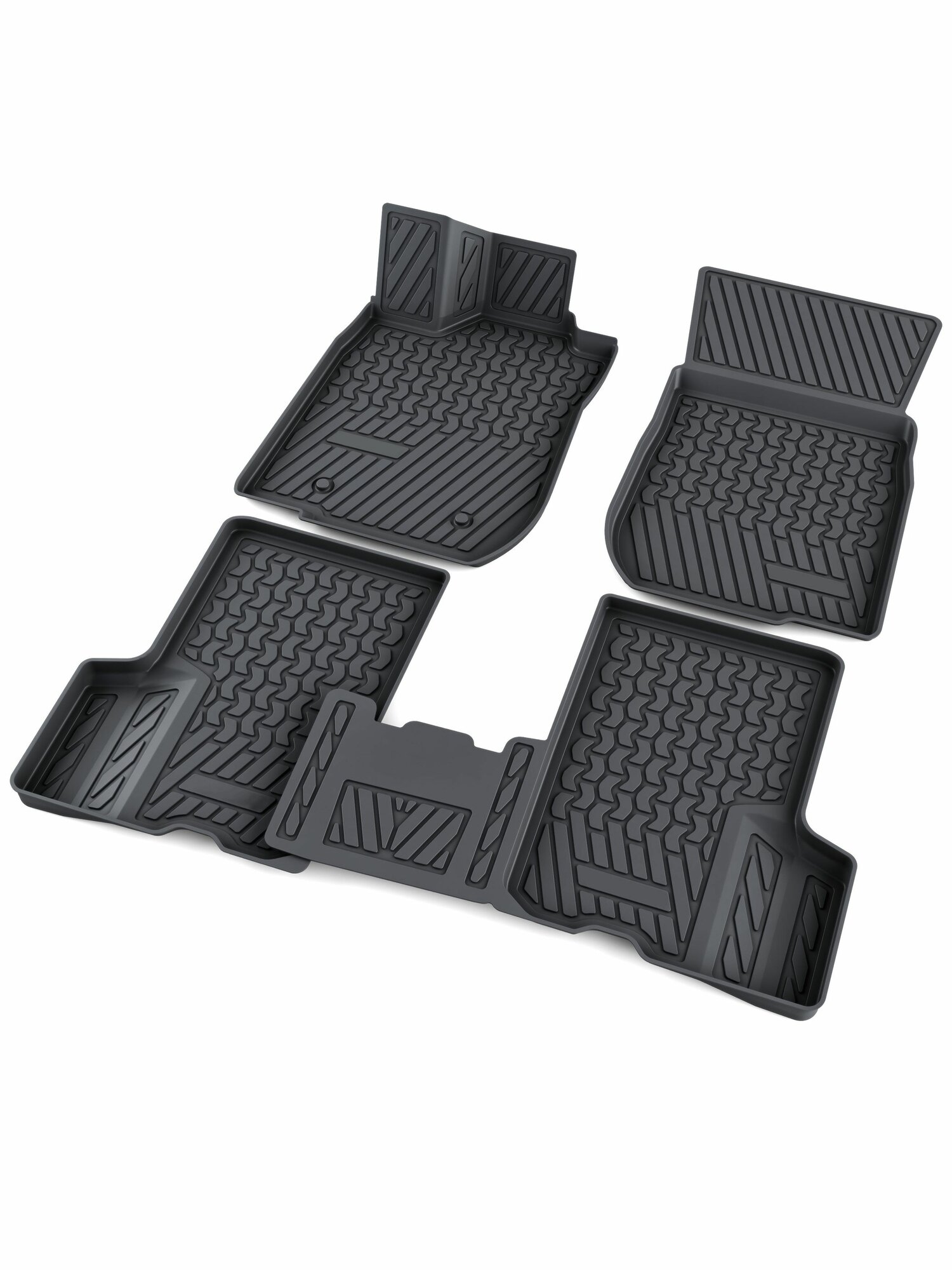 Комплект ковриков салона для LADA Largus, 4 шт. ( резиновые ) / Лада Ларгус